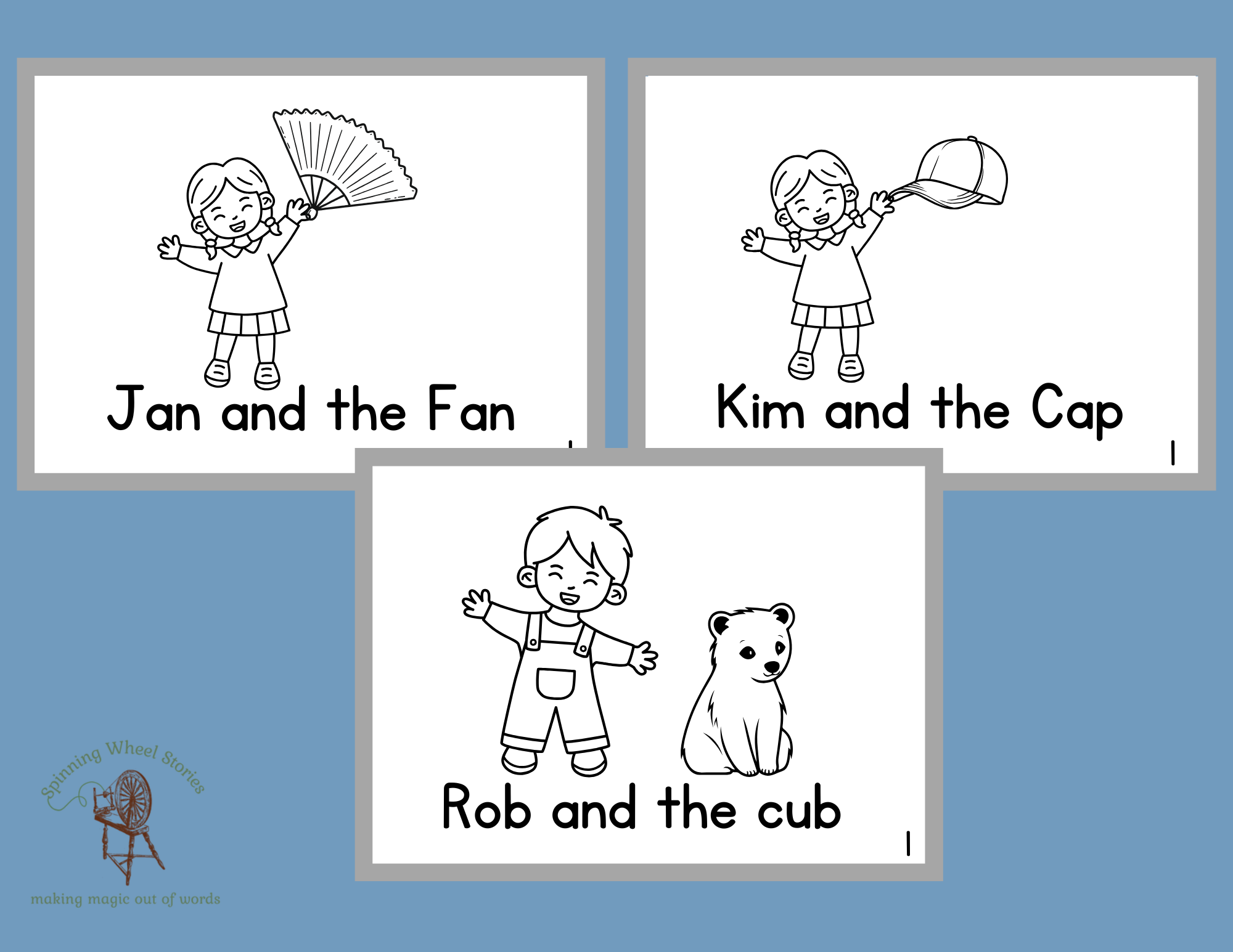 Back to School CVC Book Set – 3 Beginner Reader Books – Spinning Wheel ...