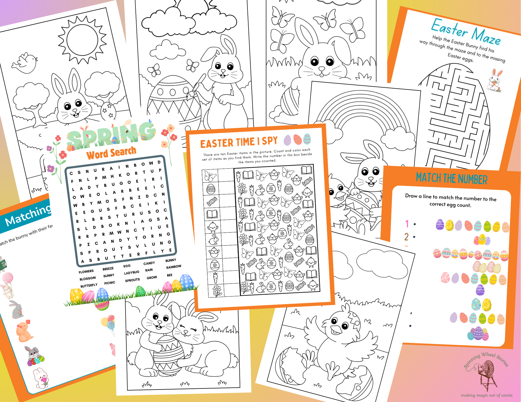 Spring Activity Packet & Coloring Sheet Packet Printables – Spinning ...