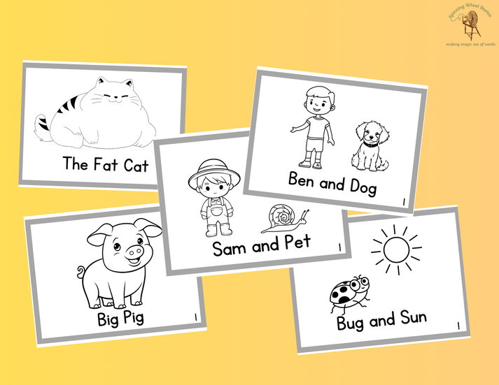 Free Printable CVC Early Emergent Reader Books – Set of 5 – Spinning ...